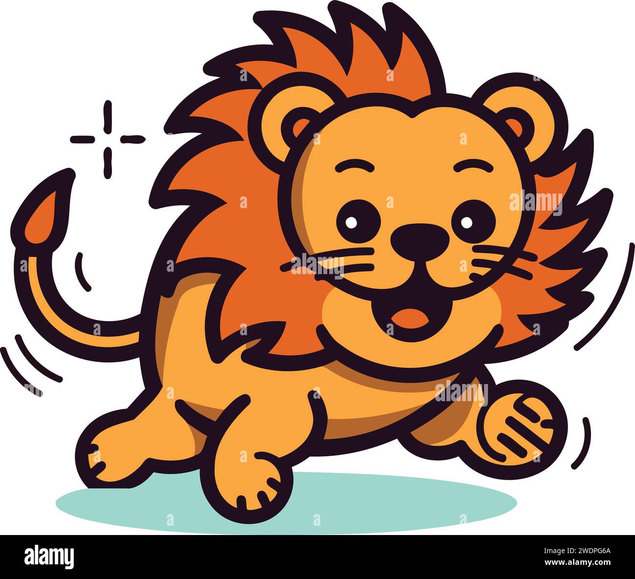 Lion running Stock Vector Images - Alamy