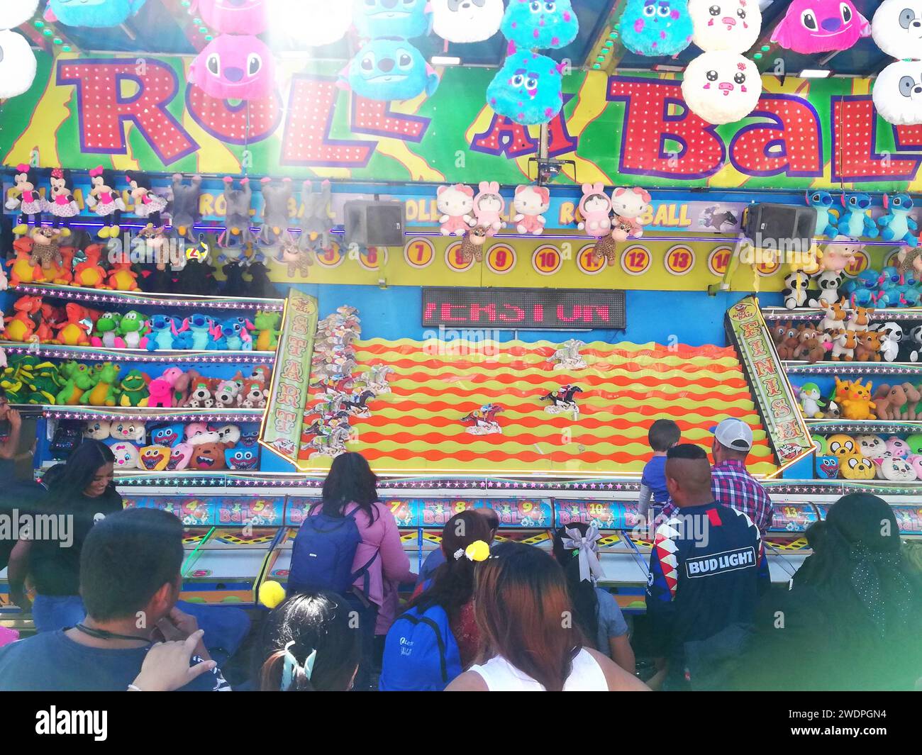 LEON, MEXICO. JAN 21. (EDITORIAL USE ONLY) Visitors contest for win a ...