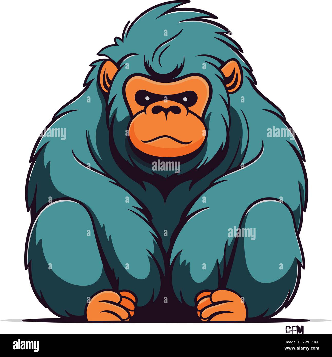 Gorilla. Vector illustration. Isolated on white background Stock Vector ...
