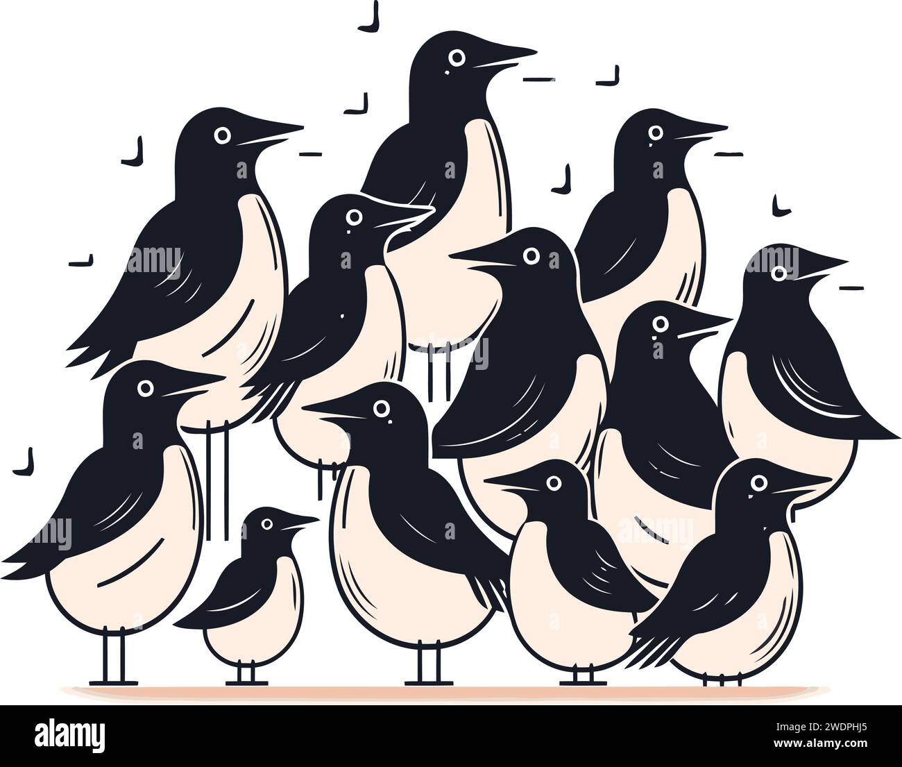 Birdwatching in nature Stock Vector Images - Alamy