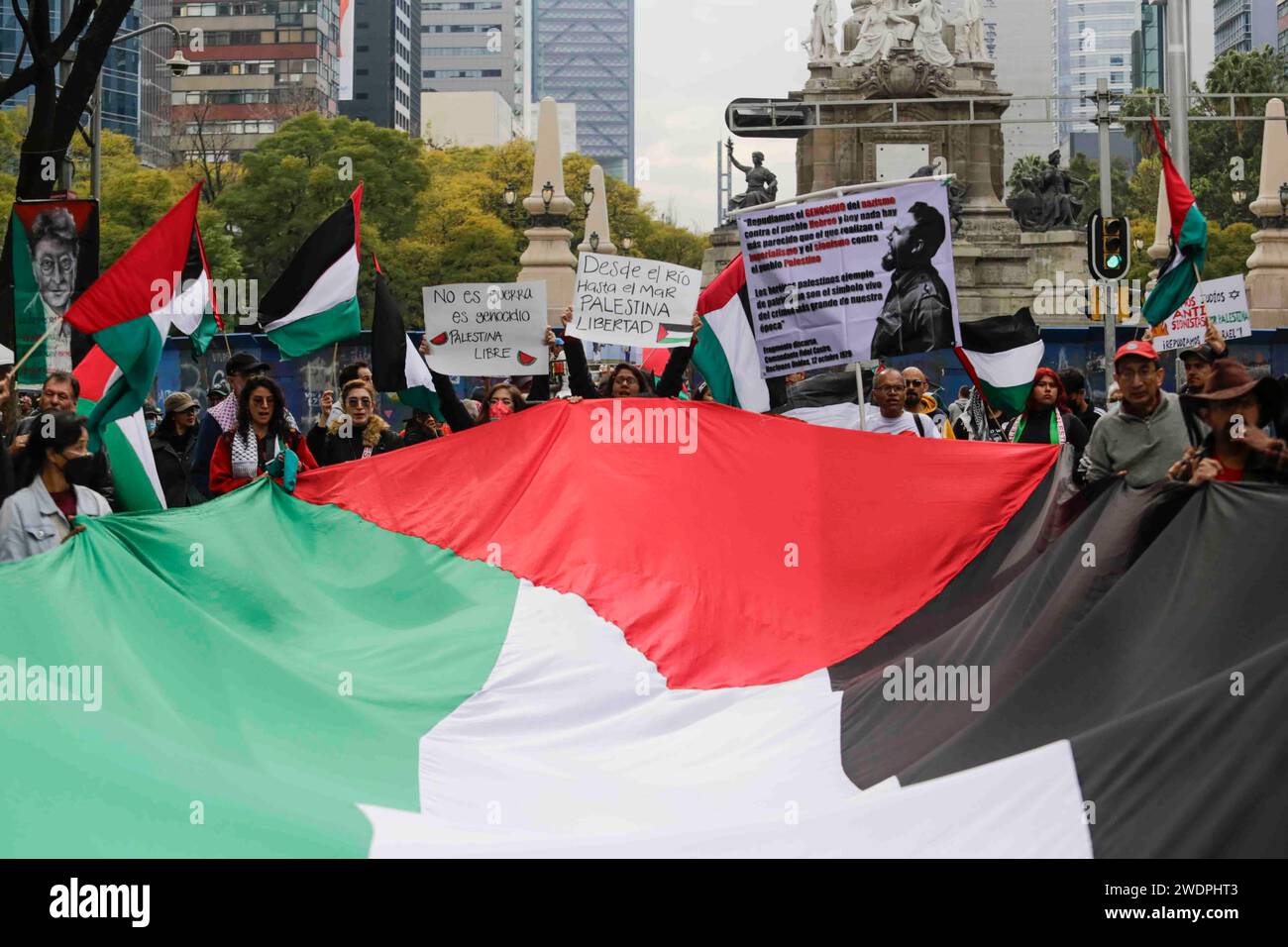 Mexico City Mexico. 21st Jan, 2024. Group of activists made up of ...