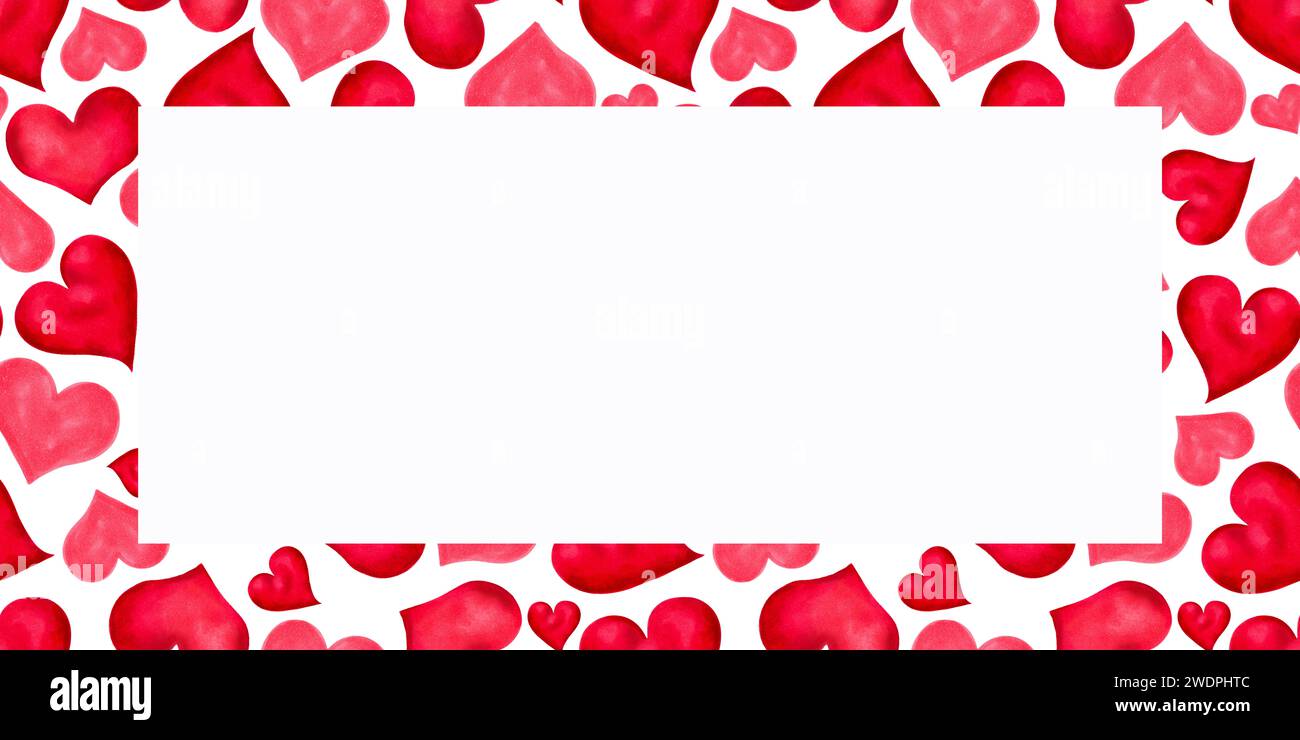 Horizontal frame with place for text for Valentine's Day, Mother's Day ...