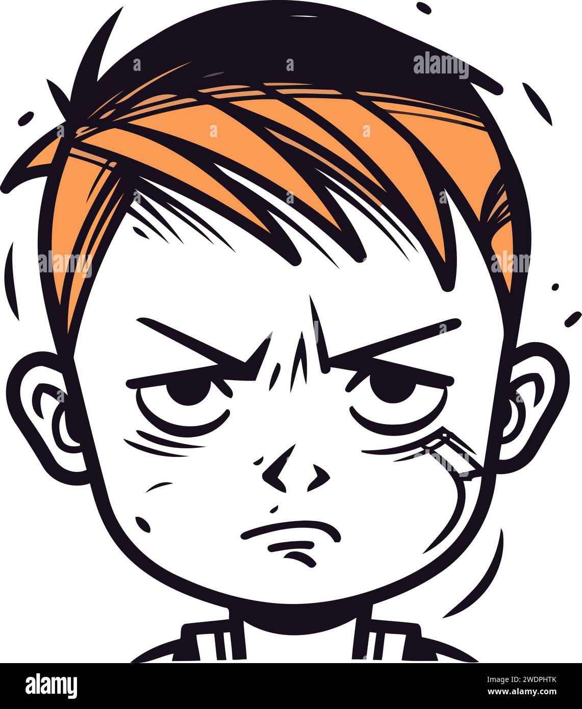 Angry kid expression Stock Vector Images - Alamy