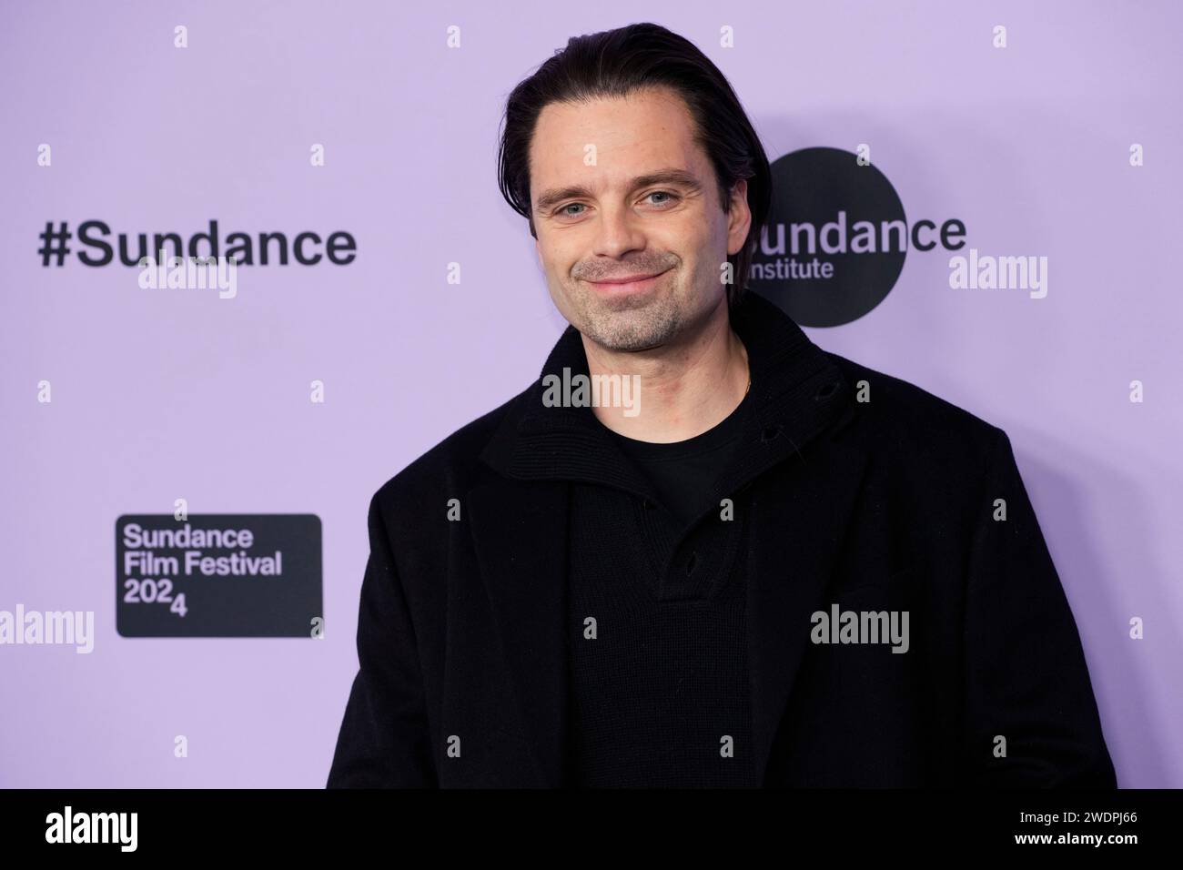 Sebastian Stan attends the premiere of "A Different Man" at the Eccles ...