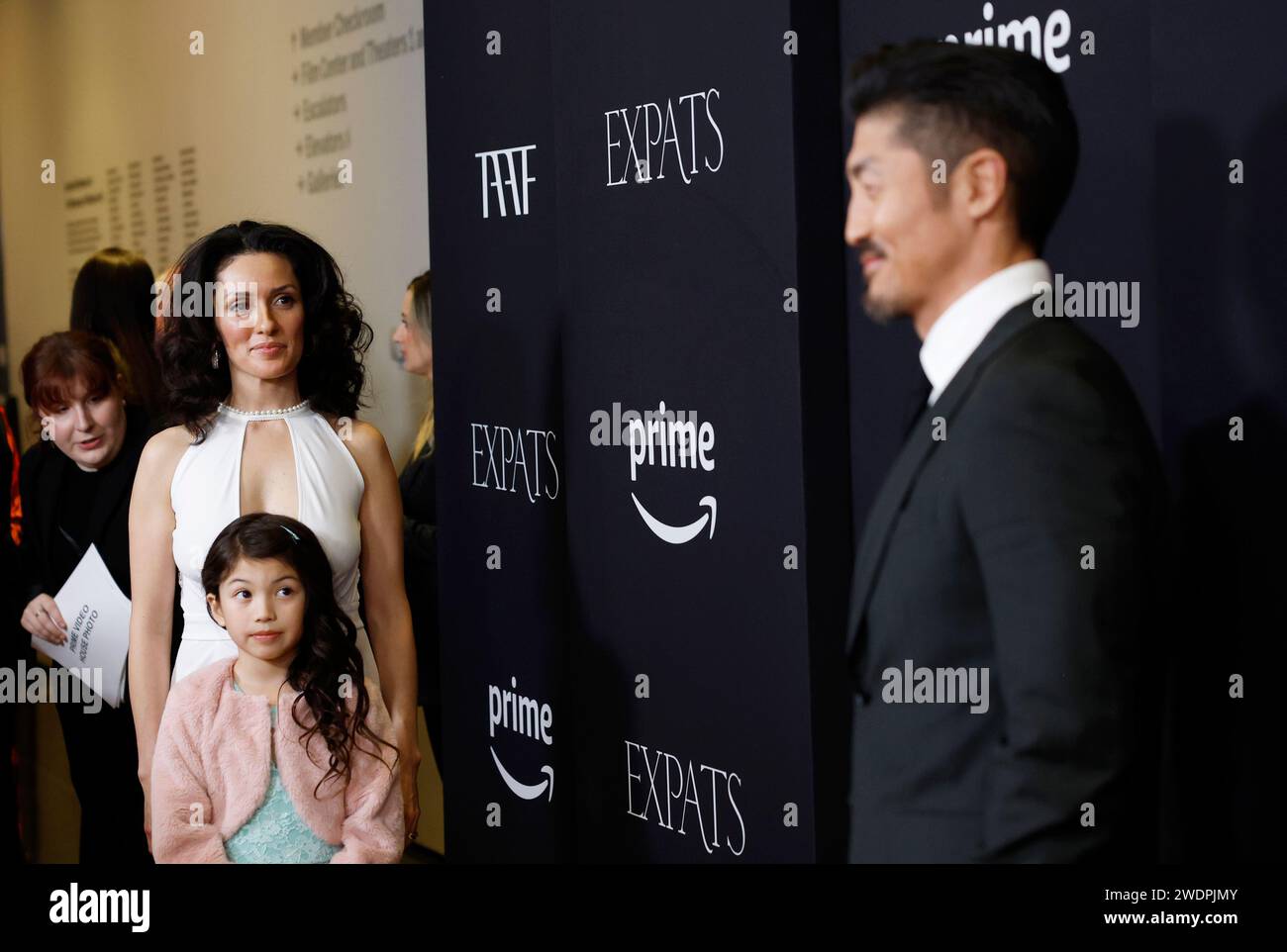 New York, United States. 21st Jan, 2024. Brian Tee, Mirelly Taylor and ...