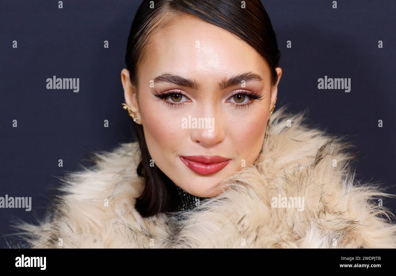 New York, United States. 21st Jan, 2024. R.Bonney Gabriel arrives on ...