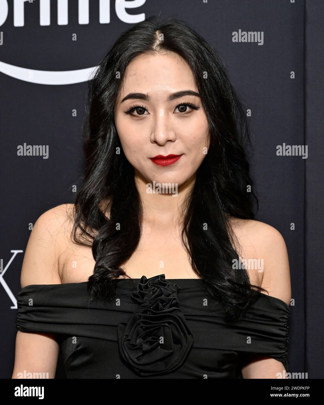 Amber Wang attends the premiere of "Expats" at the Museum of Modern Art ...