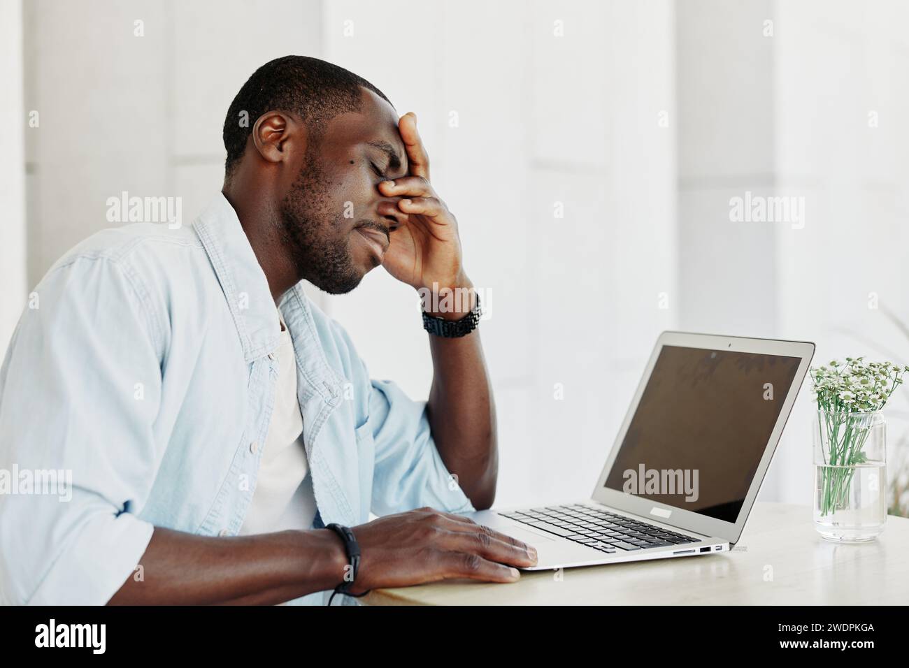 Adult man male office sitting business laptop technology person ...