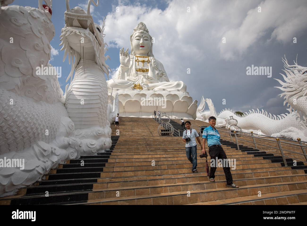 Chiang Rai, Thailand. 17th Jan, 2024. A view of the large Guanyin ...