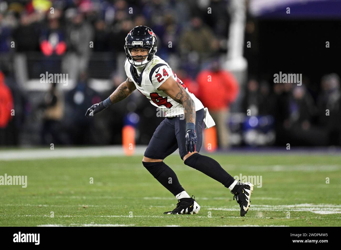 Houston Texans cornerback Derek Stingley Jr. (24) in action during the first half of the NFL ...