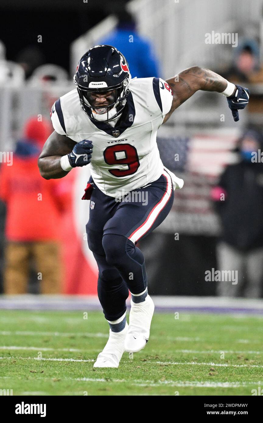 Houston Texans tight end Brevin Jordan (9) in action during the first ...