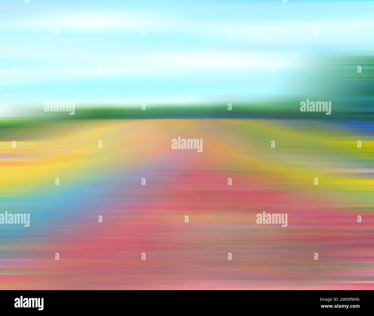 Abstract colorful flower garden blur background Stock Photo - Alamy