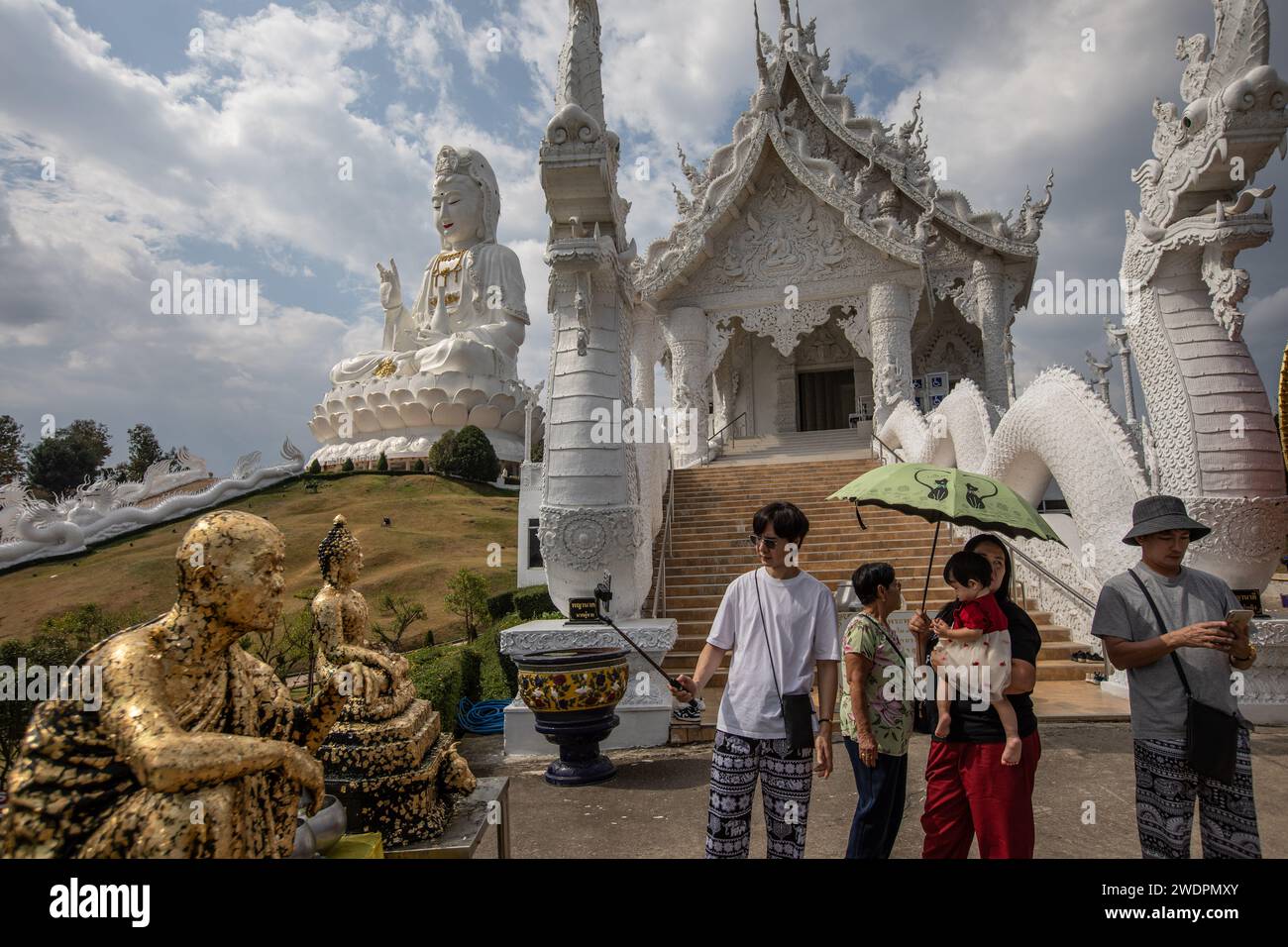 Chiang Rai, Thailand. 17th Jan, 2024. A view of "Wat Huay Pla Kang" and ...