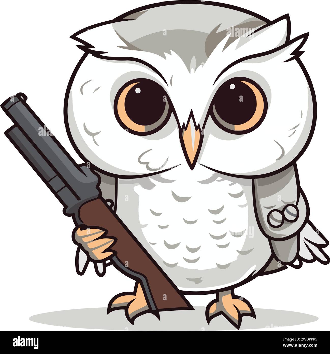 Gun on white Stock Vector Images - Alamy