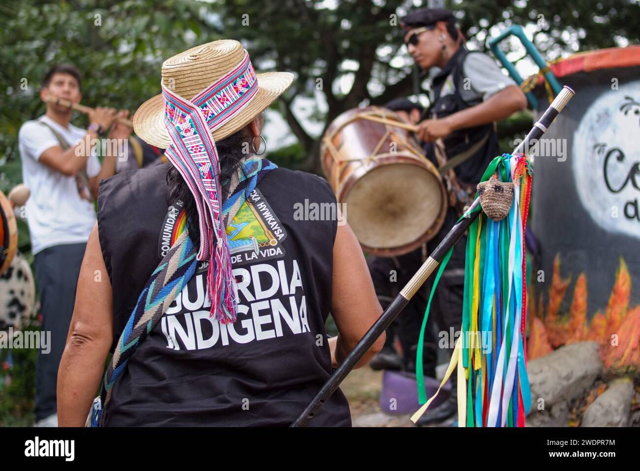 Cali, Colombia. 06th Oct, 2007. Members of the Indigenous Guard take ...
