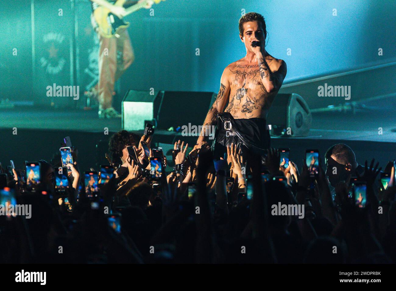 Maneskin or Måneskin Italy Italian Rock Band Performing Live Concert ...