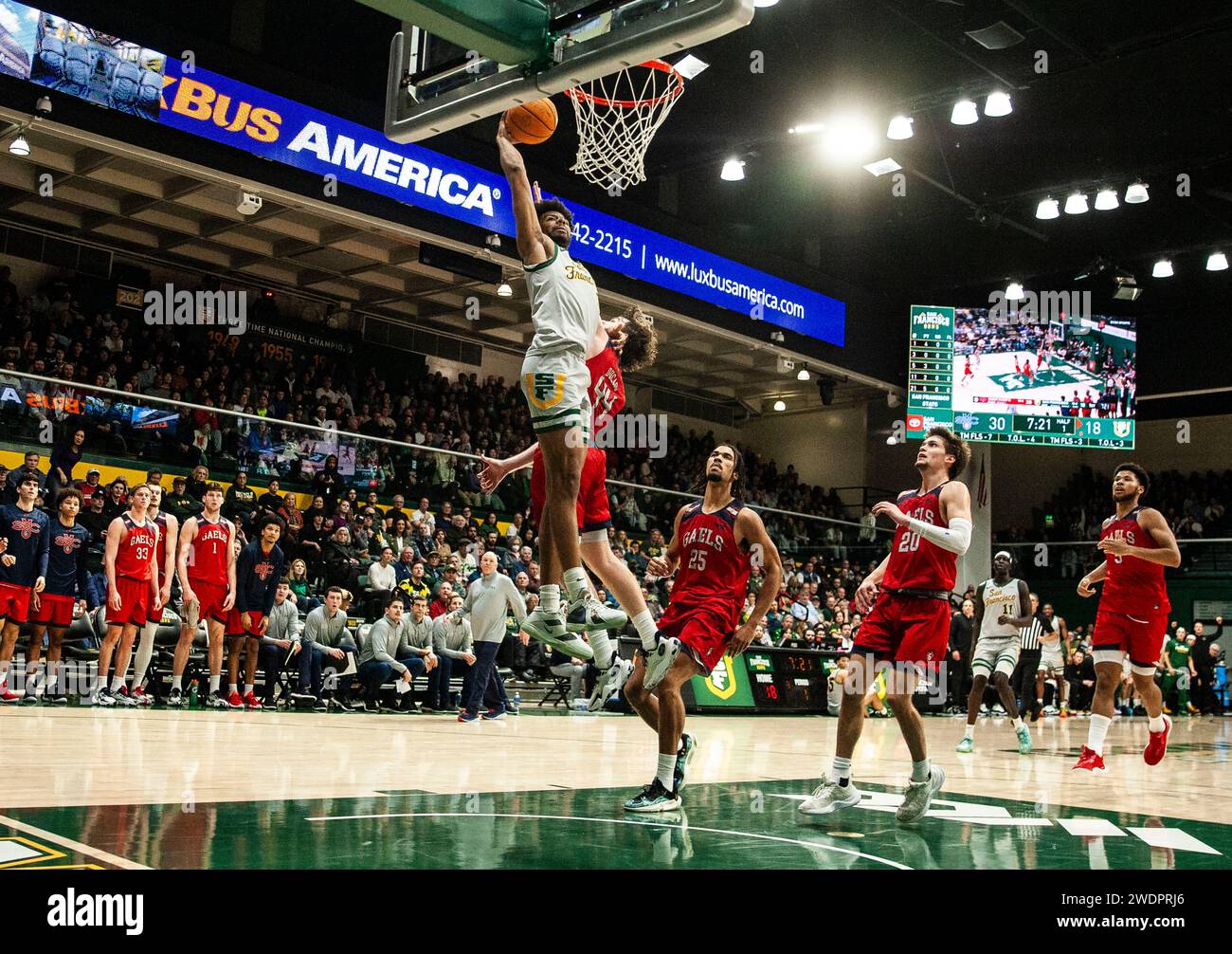 January 20 2024 San Francisco CA, U.S.A. San Francisco forward Isaiah ...