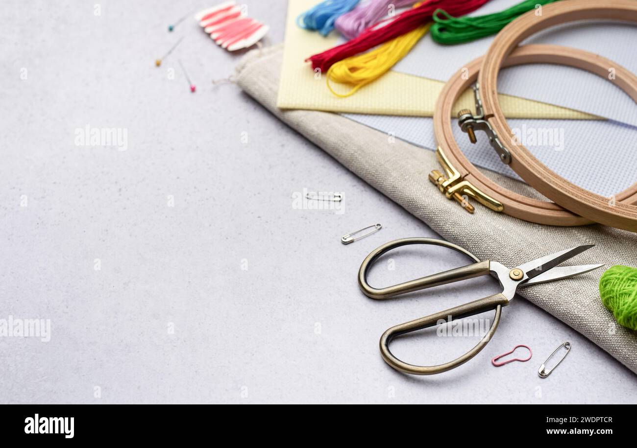 Embroidery thread needle hi-res stock photography and images - Alamy