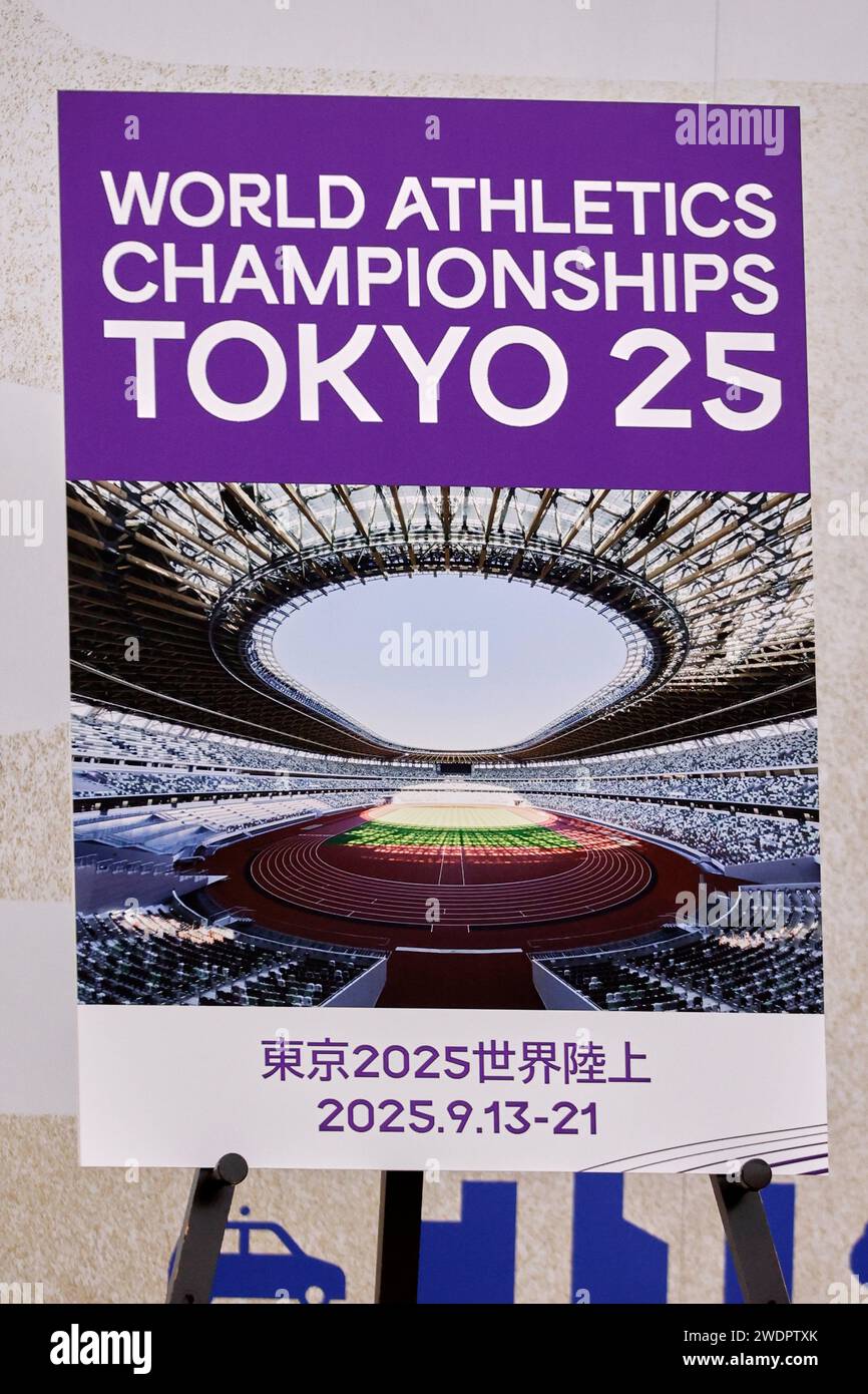Tokyo, Japan. 22nd Jan, 2024. A poster of the World Athletics ...