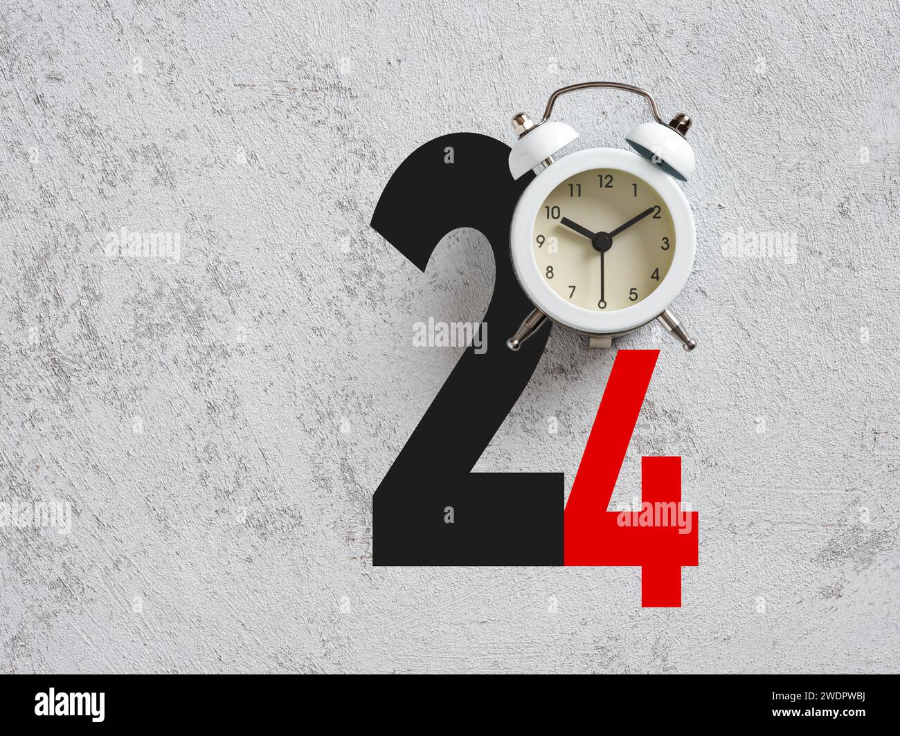 Twenty four 24 hours service, support, help, chat or delivery concepts ...