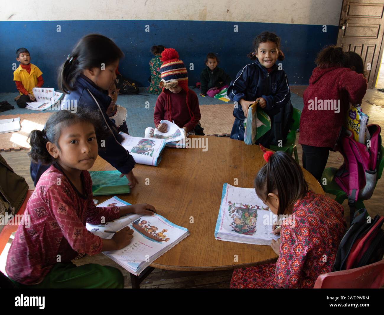Nepali school children hi-res stock photography and images - Alamy