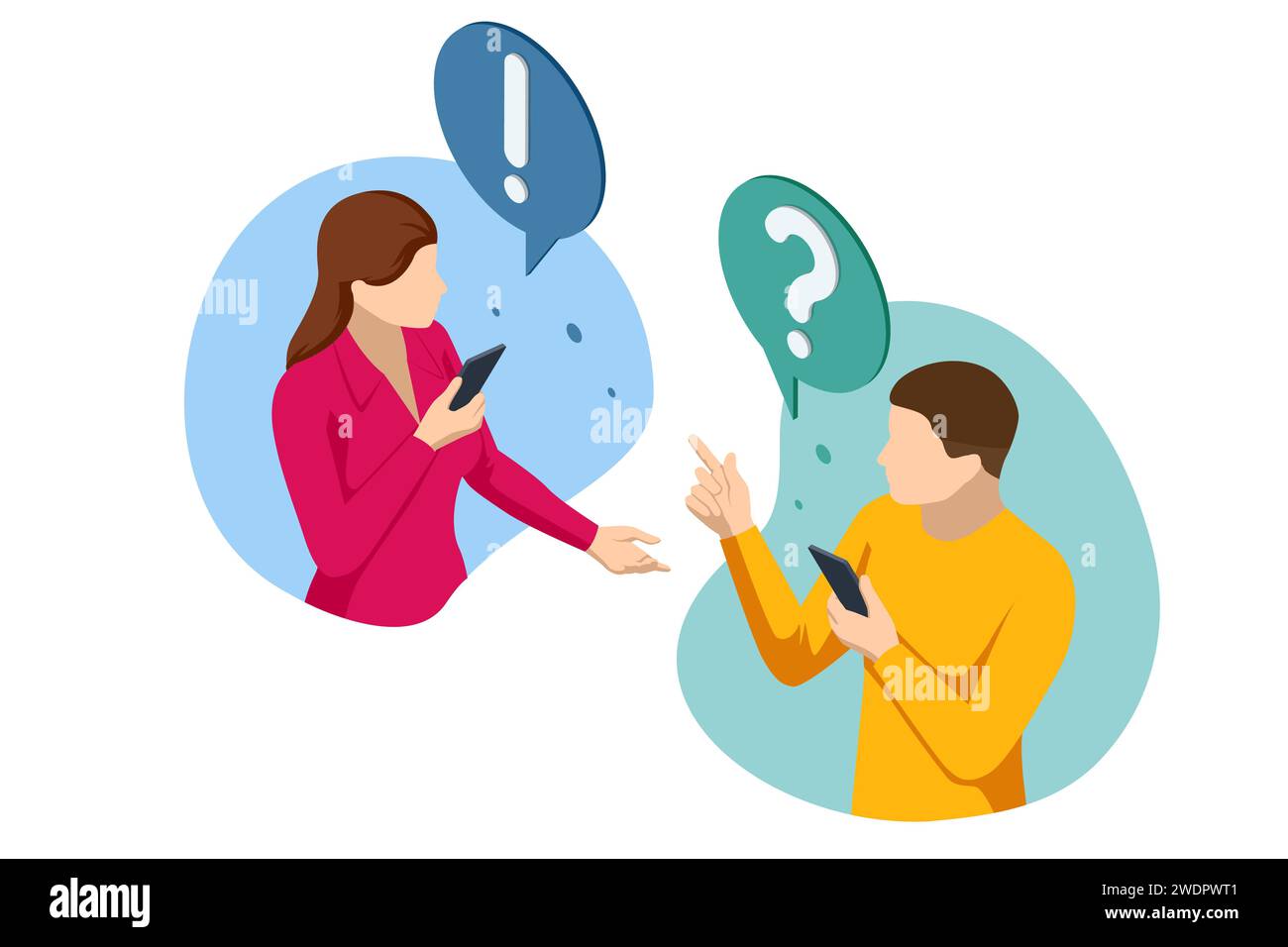 Isometric Question Marks, Message box with question, Chatbot technology ... Isometric Question Marks, Message box with question, Chatbot technology ...