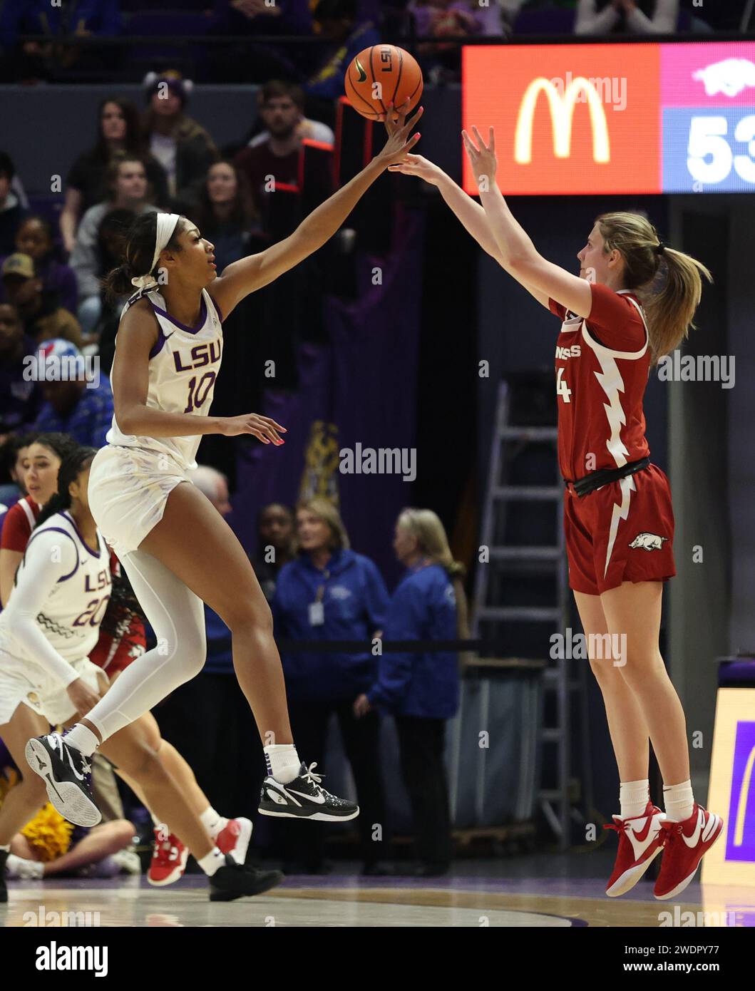 Baton Rouge, USA. 21st Jan, 2024. LSU Lady Tigers forward Angel Reese ...