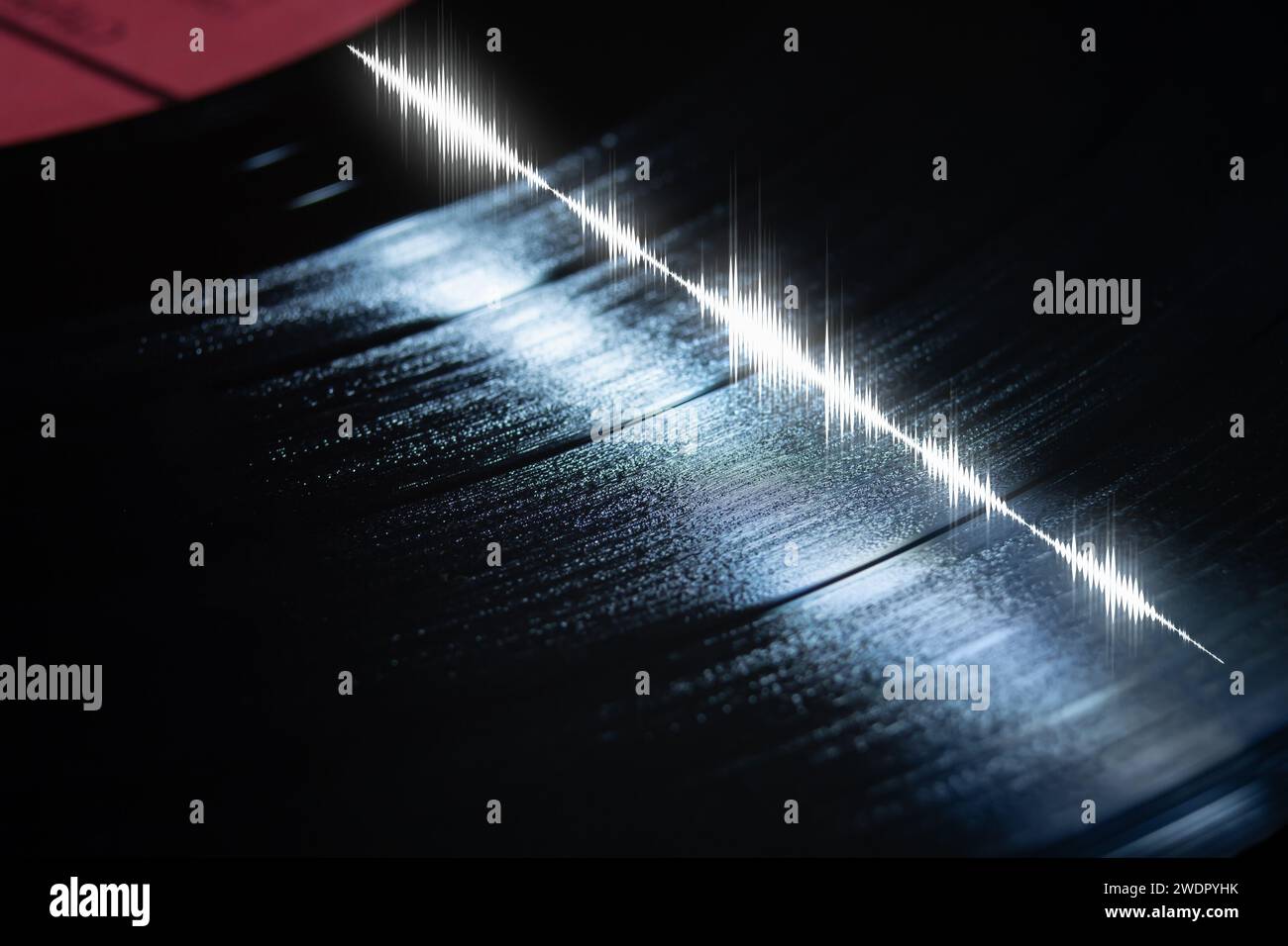 musical abstract background with macro photography of vinyl record and ...