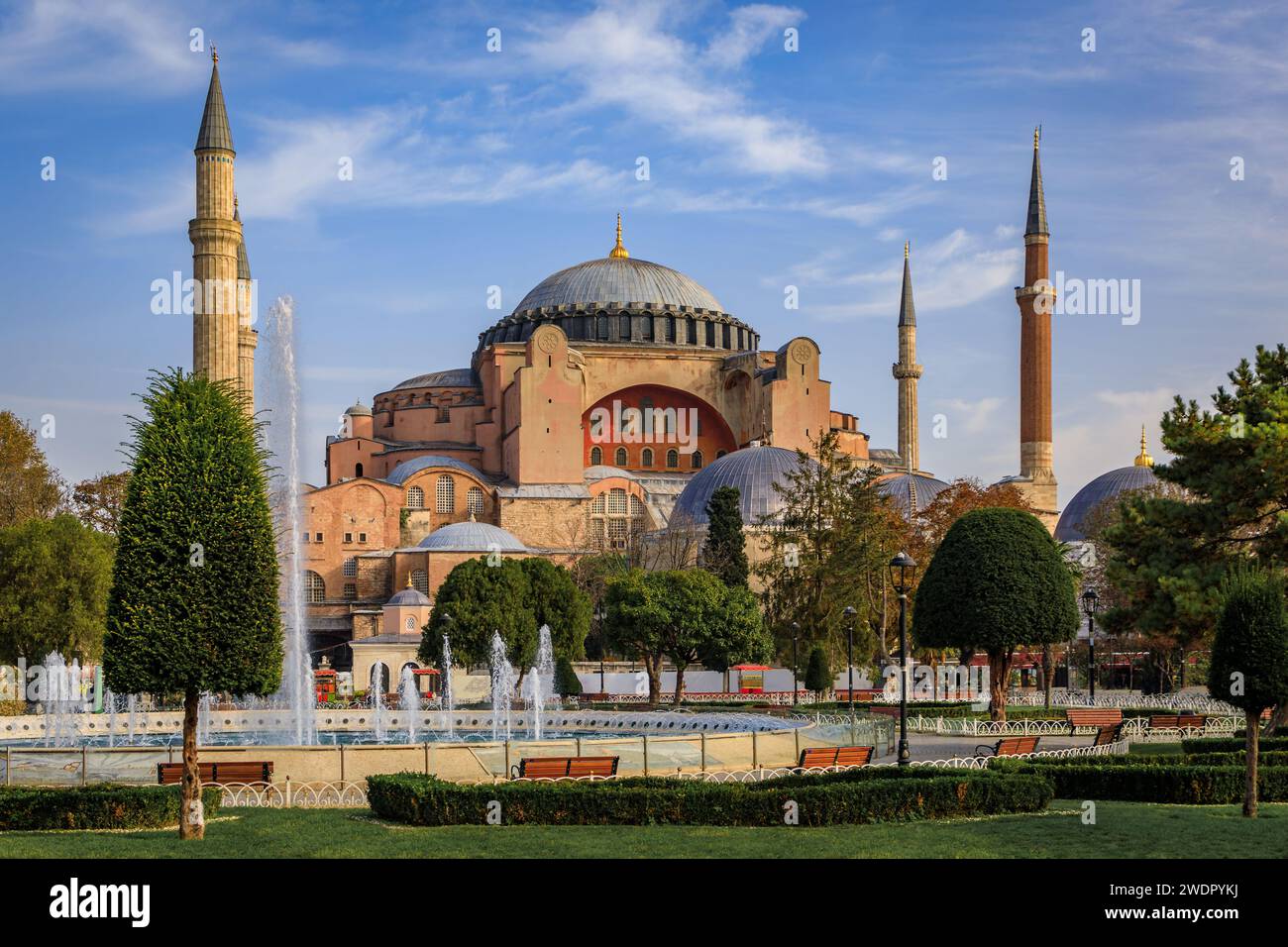 Iconic Hagia Sophia Grand Mosque in a former Byzantine church, major ...
