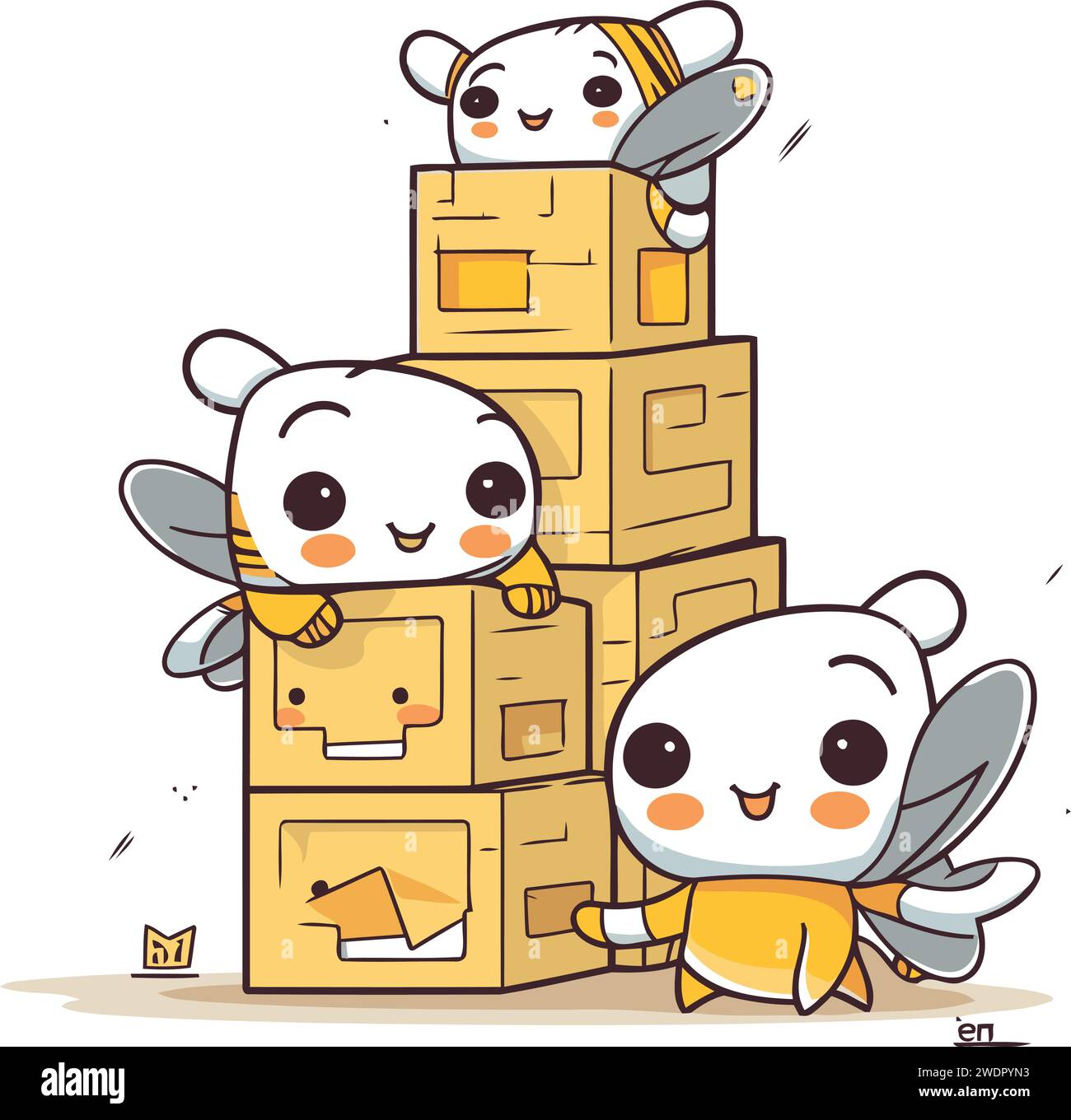 Package animals Stock Vector Images - Alamy