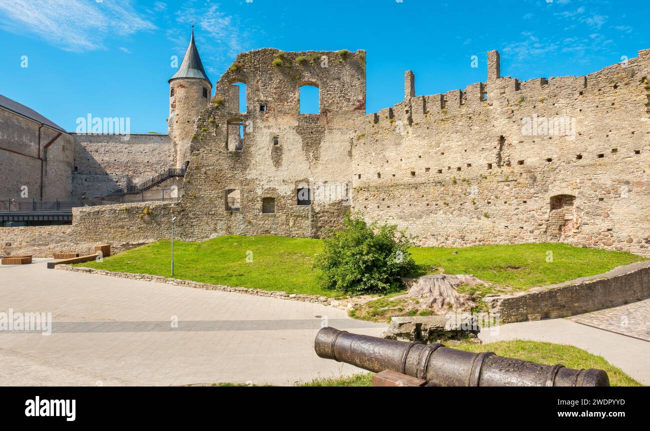 Panoramic view to 13th century Episcopal Castle ruins in Haapsalu ...