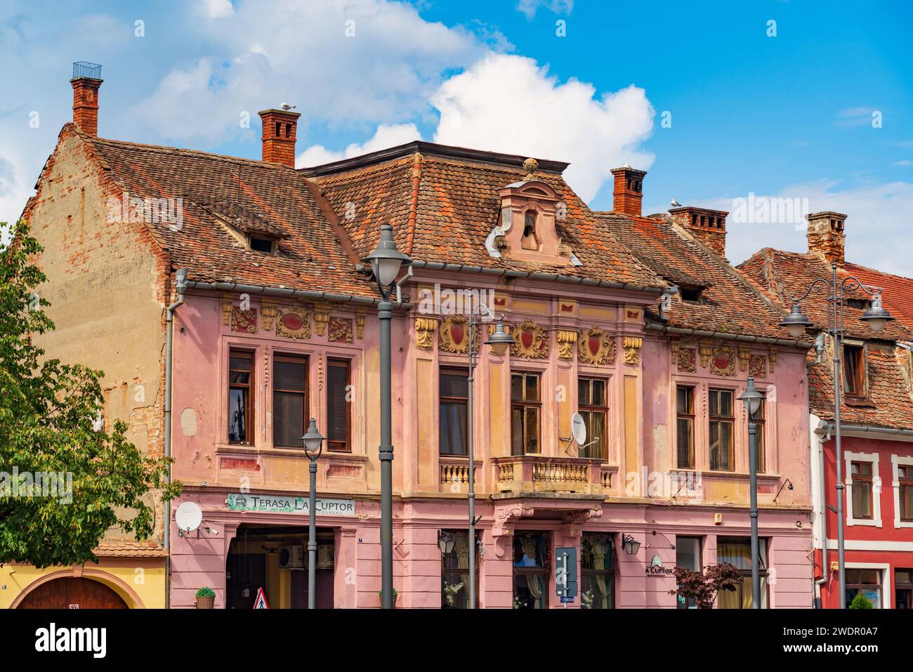 House with eyes in Sibiu, Transylvania, Romania Stock Photo - Alamy