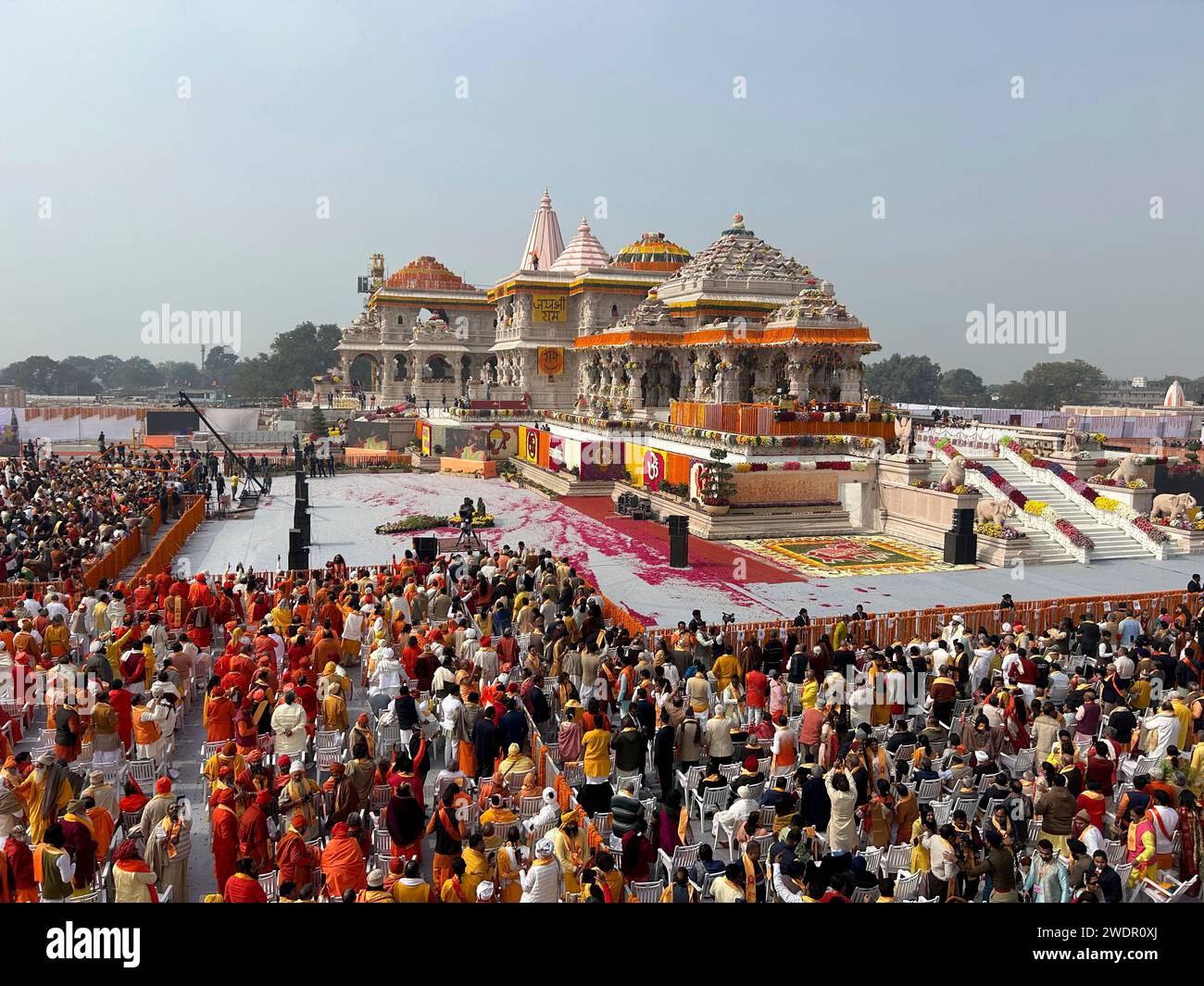 A general view of the audience during the opening of a temple dedicated ...