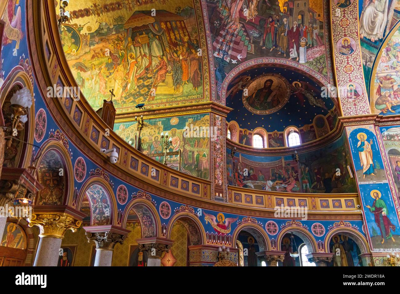 Interior of Holy Trinity Cathedral in Sibiu, Transylvania, Romania ...