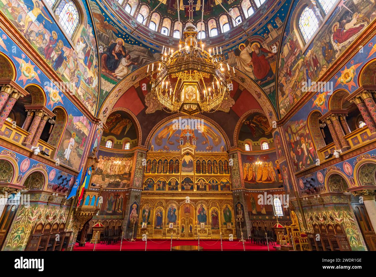 Interior of Holy Trinity Cathedral in Sibiu, Transylvania, Romania ...