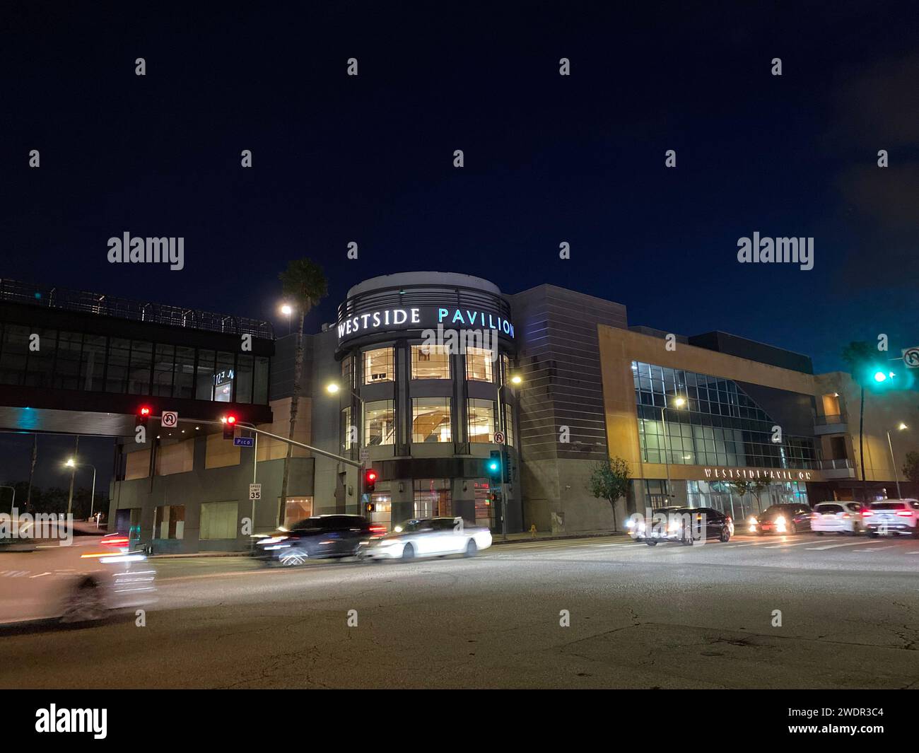 Westside Pavilion at night, defunct shopping mall in Los Angeles ...
