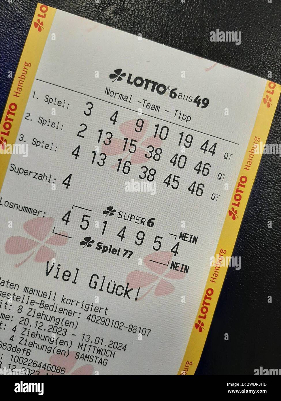 Lottoschein hi-res stock photography and images - Alamy