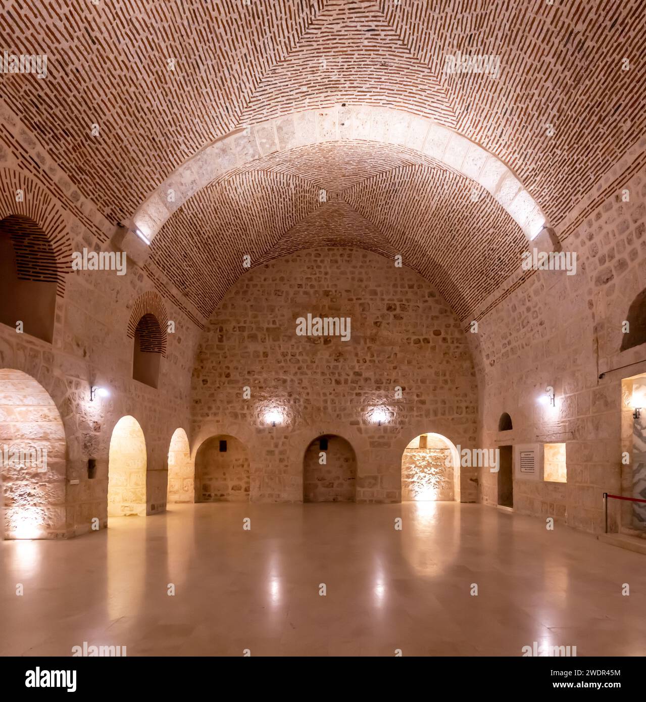 The interior hall of Mor Gabriel Monastery, in Midyat, Mardin, Tur ...
