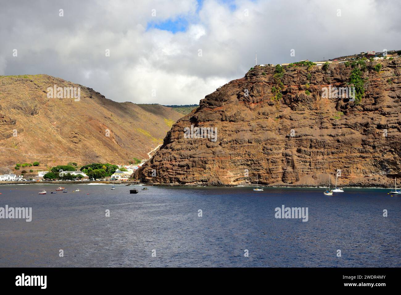 Jamestown, city, harbour area, sea, Atlantic Ocean, Island of St ...