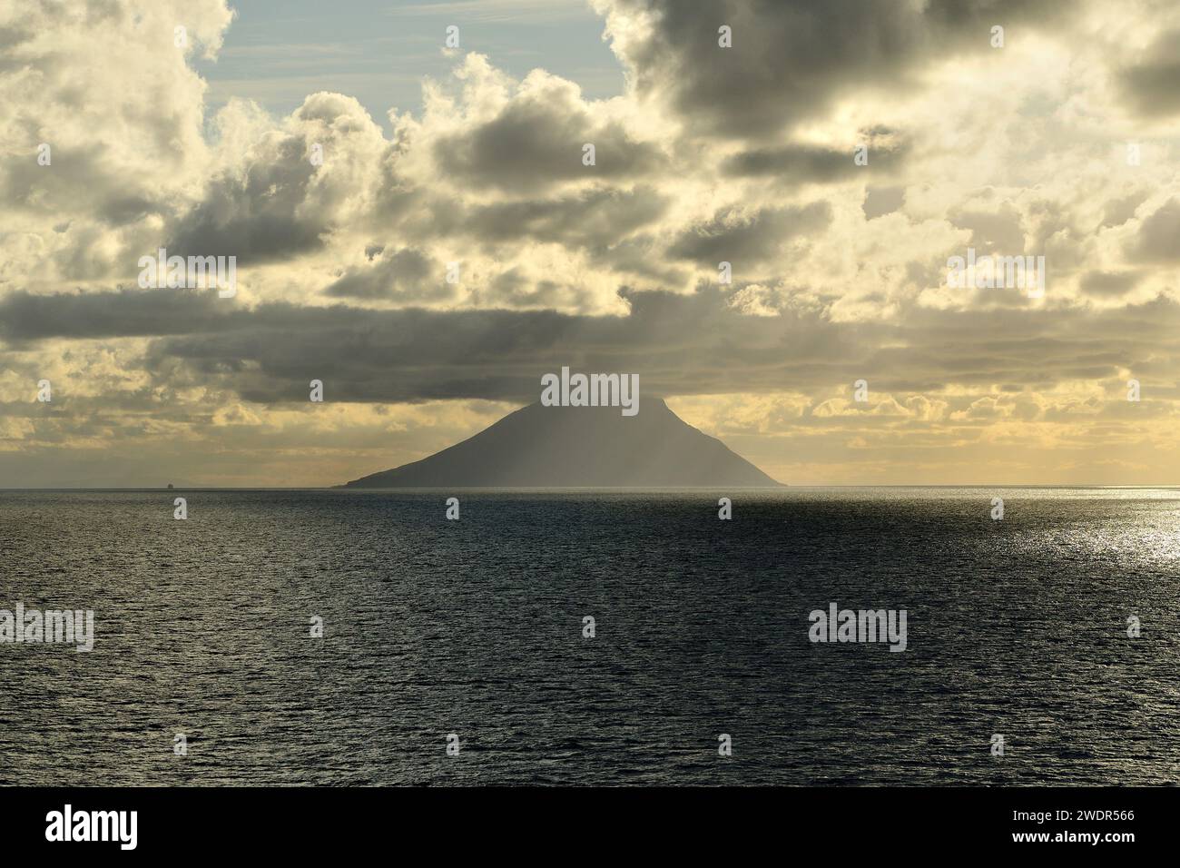Mount Stromboli, volcano, Island of Stromboli, Aeolian Islands ...