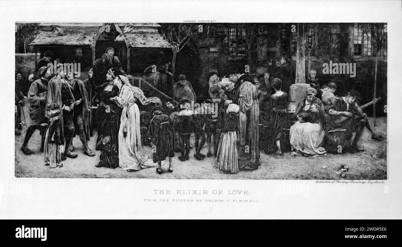 The Elixir of Love - Engraving after George John Pinwell (1842-1875 ...