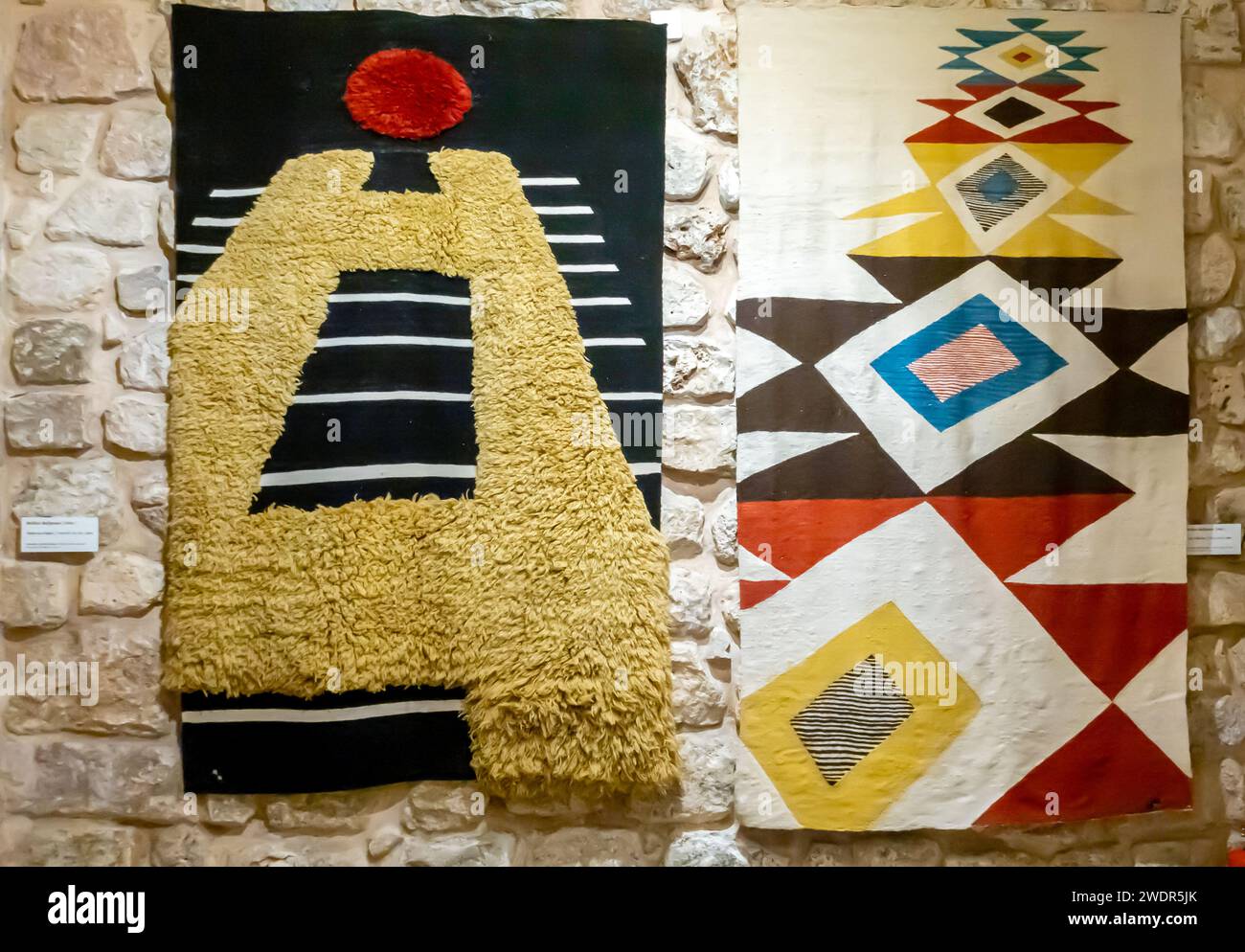 Textile artworks by Belkis Balpinar, contemporary Turkish artist Stock ...