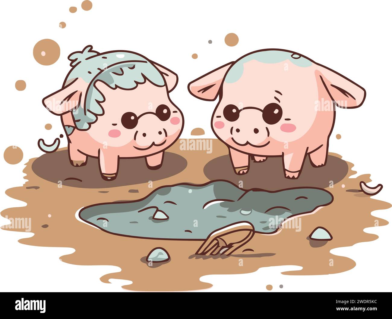 Mud girl Stock Vector Images - Alamy