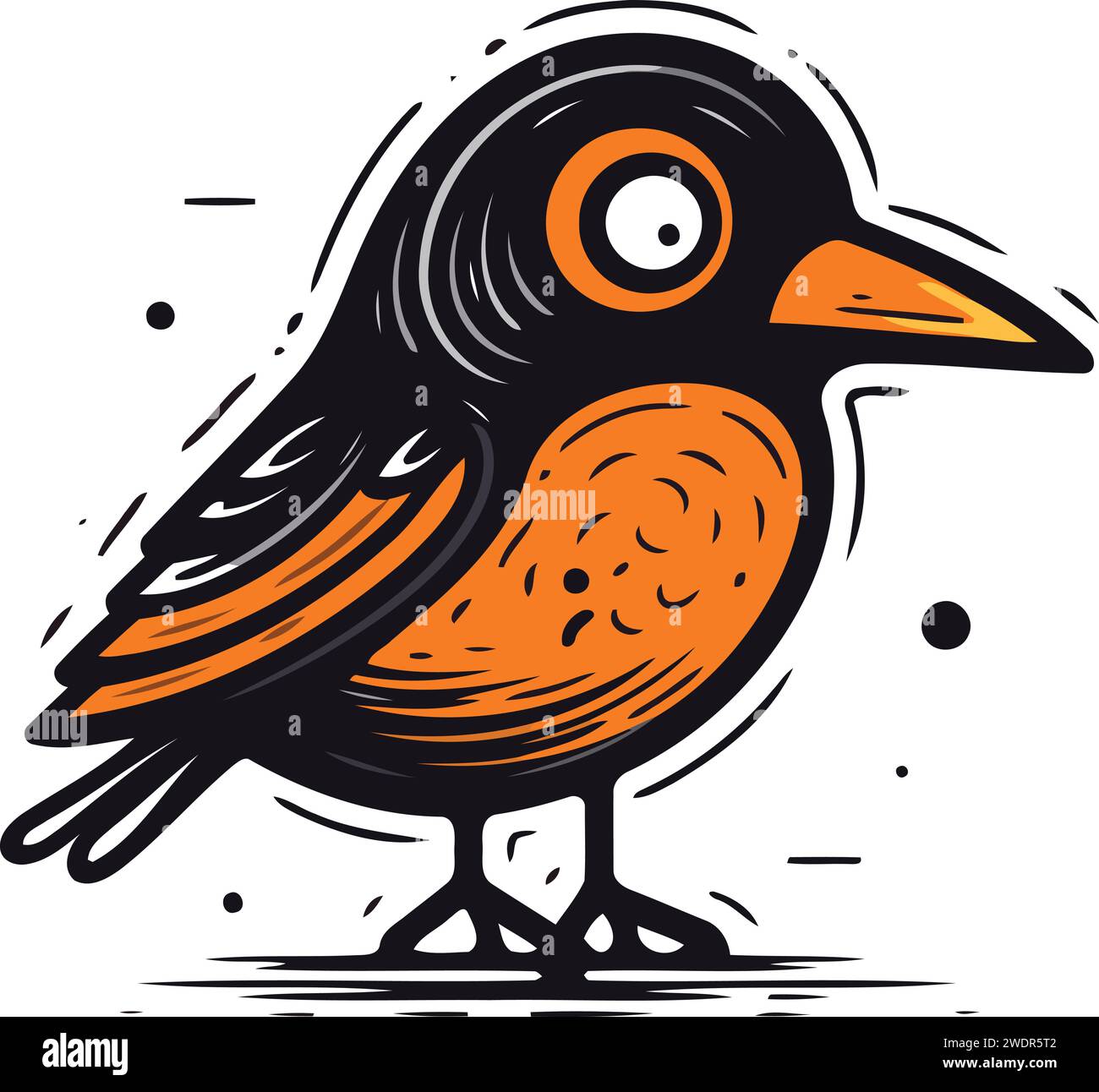 Line drawing robin Stock Vector Images - Alamy