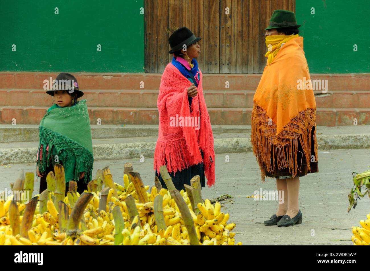 Indigenous people, Zumbahua Market Day, Andes Mountains, Ecuador Stock ...