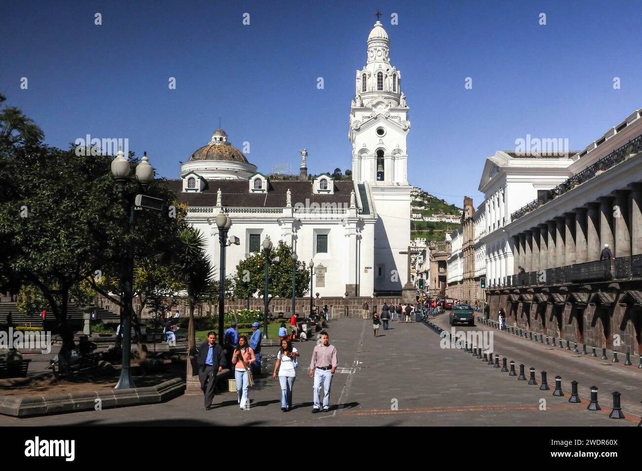 Ecuador, Quito, Old Town Quito, Cathedral at Plaza Grande Stock Photo ...