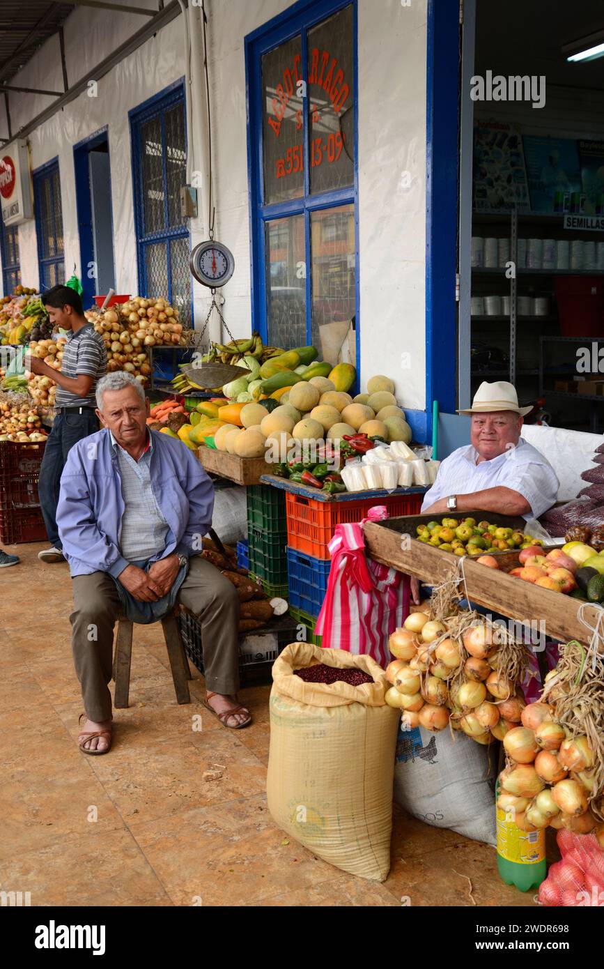 Central America, Costa Rica, Cartago, market, fruit, vendor Stock Photo ...