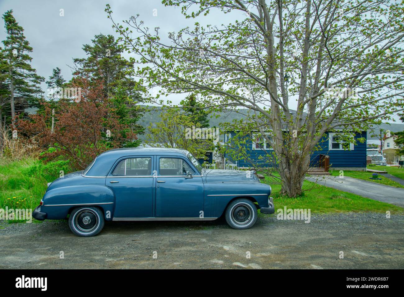 Canada, Maritimes, Newfoundland, cöassic car in Placentia Stock Photo ...