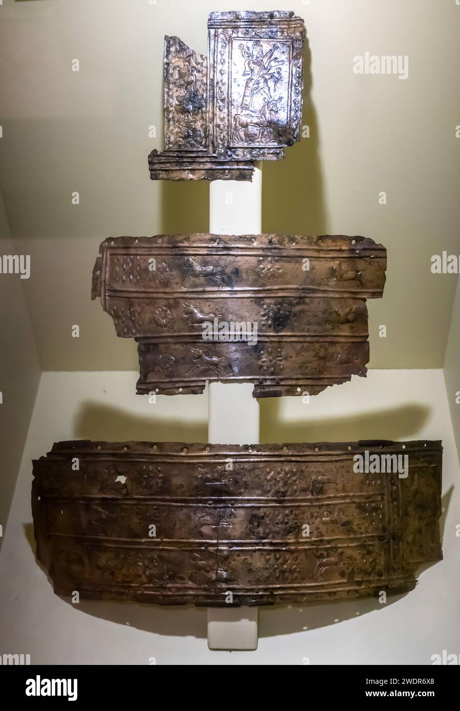 Urartian armory belt and votive plaques, Middle Iron Age, (900-600 B.C ...