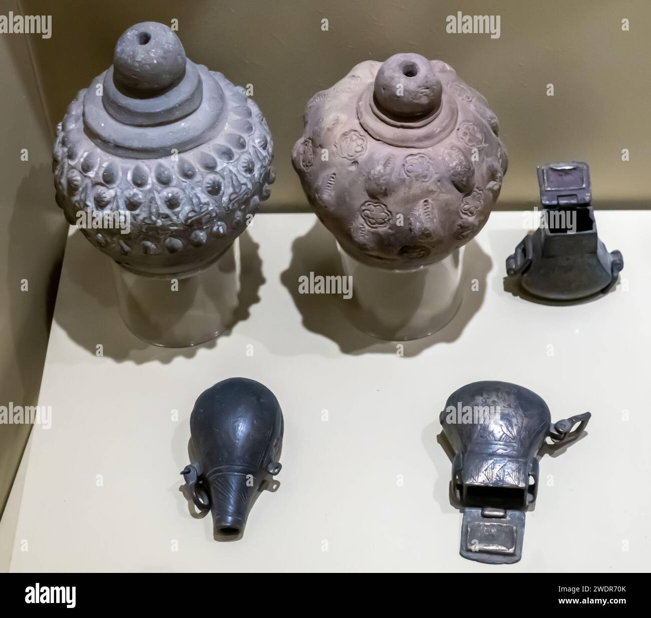 Ottoman period powder flasks, bullet mold, 19th century - 20th century ...